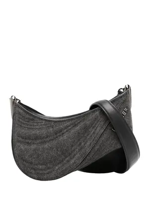 MUGLER Small Curve 01 Shoulder Bag - Black