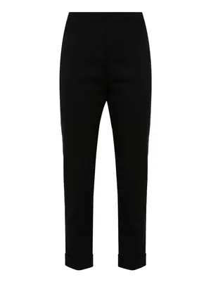 Etro Cropped Wool Trousers - Black