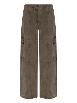 Kenzo Cotton Cargo Pants - Grey