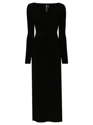 Norma Kamali Scoop Neck Maxi Dress - Black