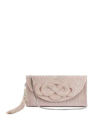 Shanghai Tang Braided Knot Clutch - Pink