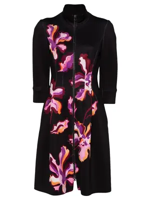 Dorothee Schumacher Flame Flower Midi Dress - Black