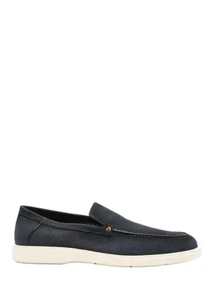 Santoni Perforated Loafers - Blue