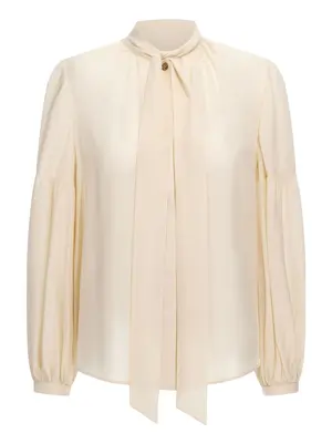 ROBERTO CAVALLI Roberto Cavalli Tie Neckline Silk Blouse