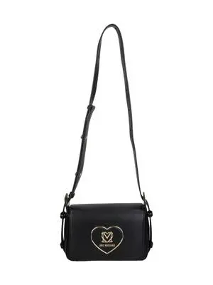 Moschino Logo-plaque Faux-leather Shoulder Bag - Black