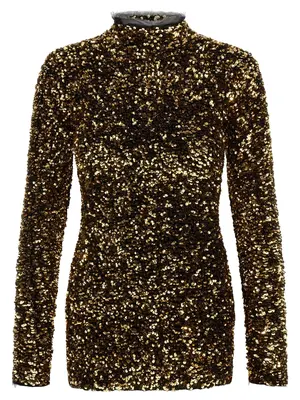 Roberto Cavalli Sequin-embellished Mini Dress - Gold