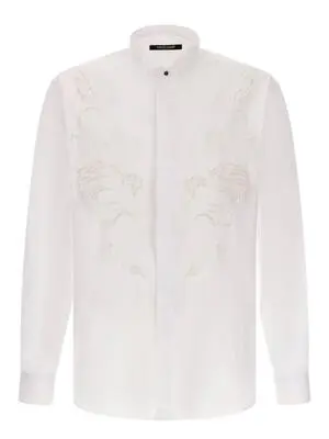 Roberto Cavalli Broderie Anglaise Detail Shirt - White