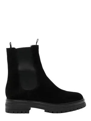 GIANVITO ROSSI Suede Chelsea Boots - Black