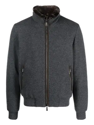 MOORER Quilted Wool-cashmere Jacket - Grey