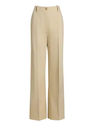 Patou Organic Cotton Flared Trousers - Neutrals