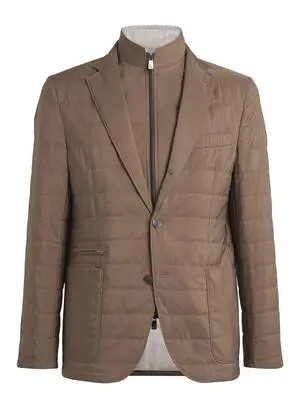 Corneliani Technical Quilted Blazer - Beige