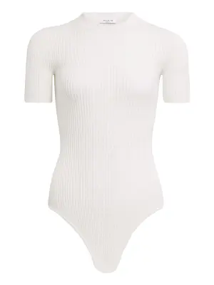Alaïa Wool-blend Bodysuit - White