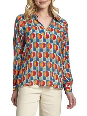 APNY Patterned Long-sleeve Shirt - Dark Orange