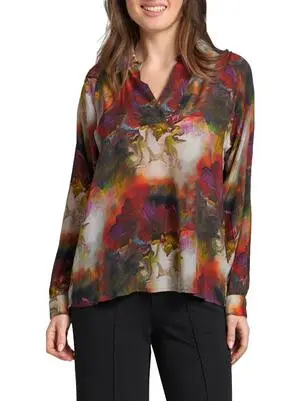 APNY Patterned Long-Sleeve Shirt Red