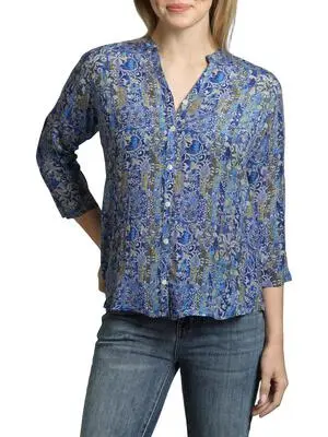 APNY Abstract Print Shirt - Blue/green Multi