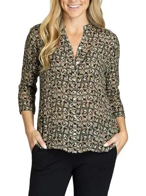 APNY Abstract Print Shirt - Brown/black Multi