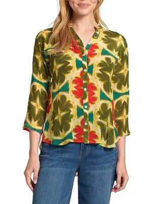 APNY Abstract Print Shirt - Olive Multi