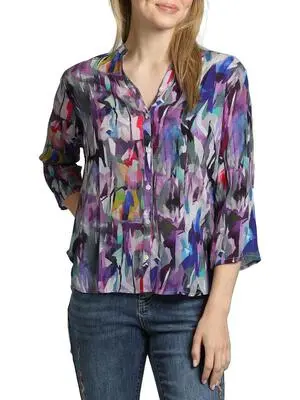 APNY Abstract Print Shirt - Purple Multi