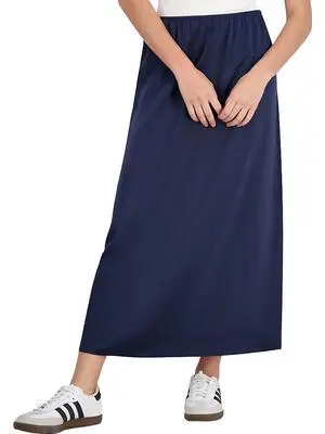 POINT Satin Maxi Skirt - Navy