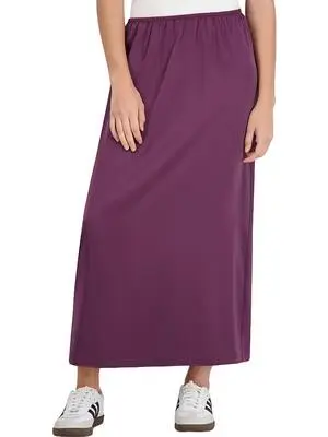 POINT Satin Maxi Skirt Plum