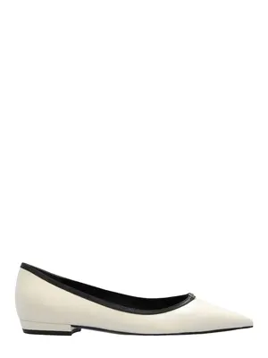 Tory Burch Double T Ballerina Shoes - White