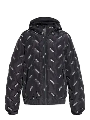 Versace Logo-print Puffer Jacket - Black