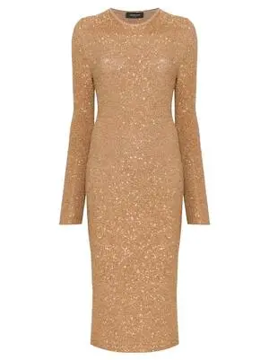Fabiana Filippi Sequined Midi Dress - Neutrals