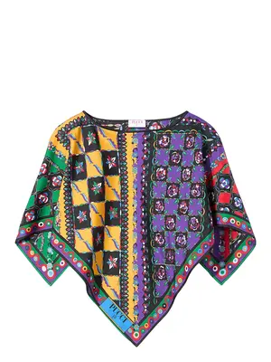 Emilio Pucci Festa Onde-print Kaftan Top - Purple