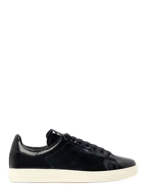 TOM FORD Warwick Patent-leather Sneakers - Black