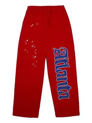 SP5DER Open Leg Sweatpant - Red