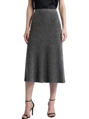 Kobi Halperin Femi Knit Cashmere-blend Skirt - Heather Black