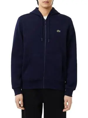 Lacoste Lacoste Zip-Up Fleece Hoodie Marine
