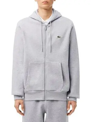 Lacoste Lacoste Zip-Up Fleece Hoodie Silver Chine