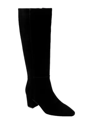 L'Agence L'AGENCE Eugenie Knee High Boots Black Suede