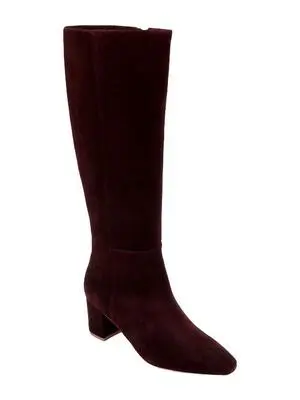 L'Agence L'AGENCE Eugenie Knee High Boots Chocolate Suede