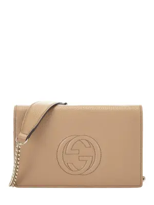 Gucci Soho Wallet On Chain - Beige