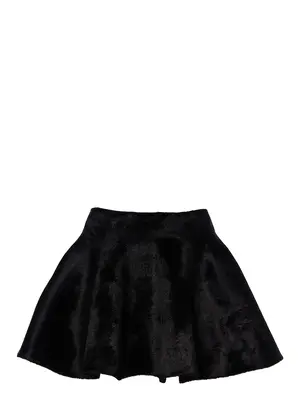 Alaïa Flared Wool-blend Miniskirt - Black