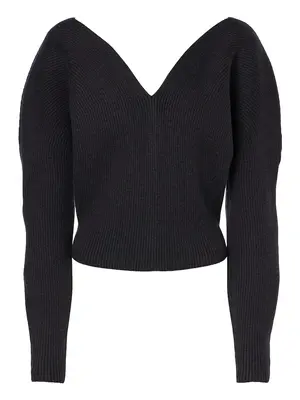 Alaïa Heart Wool-blend Sweater - Black