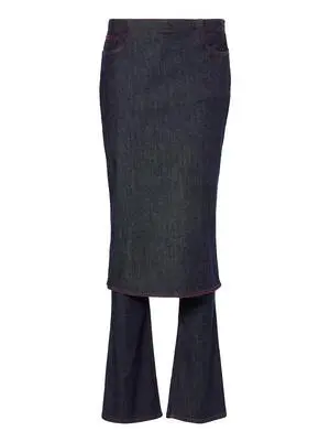 Alaïa Alaïa Denim Skirt Pants Blue