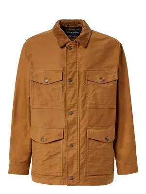 Comme Des Garçons Homme Corduroy-trimmed Cotton Jacket - Brown