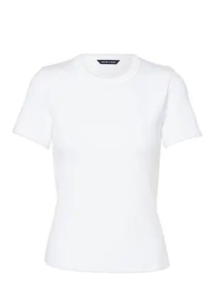 Veronica Beard Pruitt Cotton-blend Jersey T-shirt White