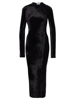 Alaïa Velvet Midi Dress - Black