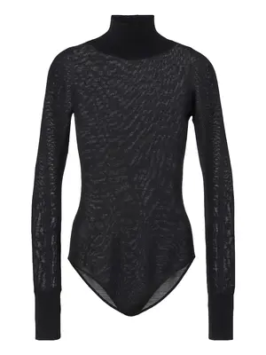 Alaïa Sheer Bodysuit - Black