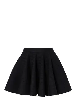 Alaïa Wool-blend Miniskirt - Black