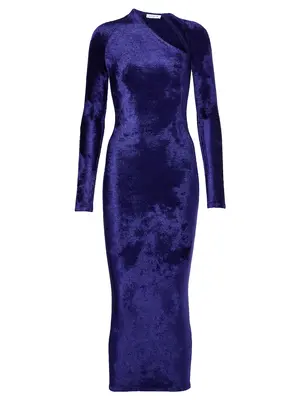 Alaïa Velvet Maxi Dress - Purple