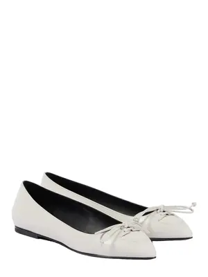 Alaïa Leather Ballet Flats - White
