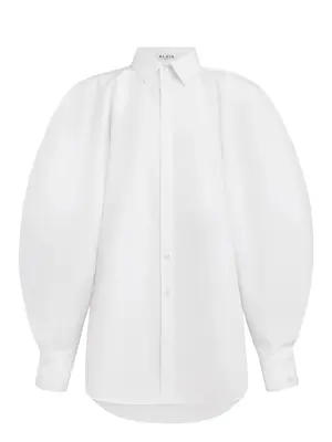 Alaïa Cotton Balloon-sleeve Shirt - White