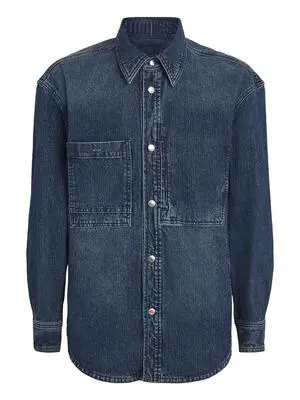 WOOYOUNGMI Denim Logo Shirt - Blue