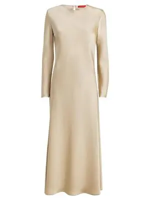 Max & Co. Satin Midi Dress - Beige