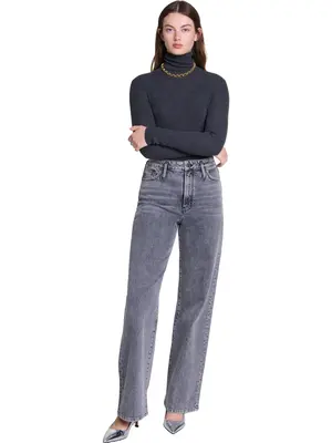 Maje Maje Wool And Silk Turtleneck Sweater Grey